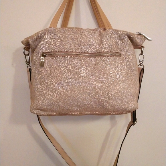 Sorial | Bags | Sorial White And Tan Pebble Leather Tote | Poshmark